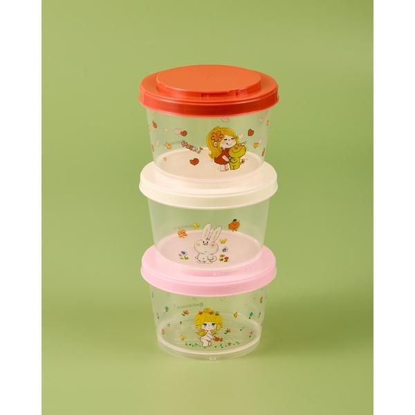 ZOZO問い合わせ番号:104958750ショップ:salle de bal，サルデバルブランド:salle de bal，サルデバル商品名:【 Ado Mizumori / 水森亜土 】 ジョイント式保存容器 3個セット　SKEカテゴリ:...