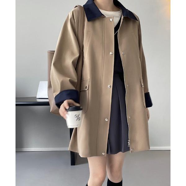 ZOZO問い合わせ番号:104959451ショップ:Ulysses，ユリシスブランド:semplice，センプリチェ商品名:バイカラー ミドル丈 スプリングコートカテゴリ:ジャケット/アウター>その他アウターブランド品番:BSTF00...