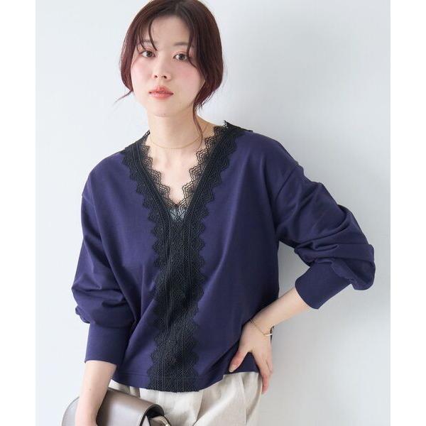 ZOZO問い合わせ番号:104959736ショップ:le.coeur blanc，ルクールブランブランド:le.coeur blanc，ルクールブラン商品名:レースデザインスウェットプルオーバーカテゴリ:トップス>スウェットブランド品...