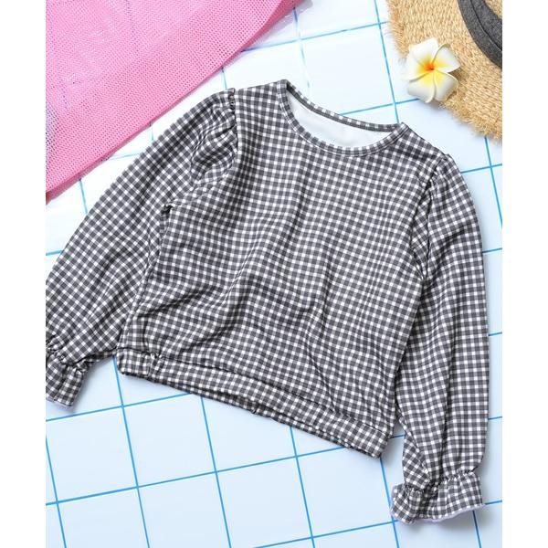 ZOZO問い合わせ番号:104960061ショップ:MARKEY'S，マーキーズブランド:MARKEY'S，マーキーズ商品名:【水着/UVカット】パフスリーブラッシュガード(チェック柄)カテゴリ:水着/着物・浴衣>ラッシュガードブラン...