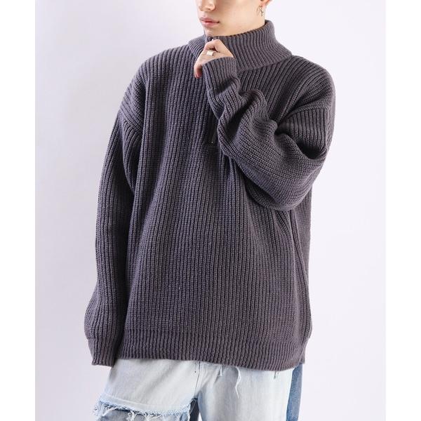 参考価格：4，950円発売時期：2023年09月コンディション：B（目立つ使用感なし）使用感が少ない、または気にならないアイテム袖：ほつれ、毛玉参考商品名：オーバーサイズ ハーフジップ ハイネック 長袖参考品番：WES-32108015【商...