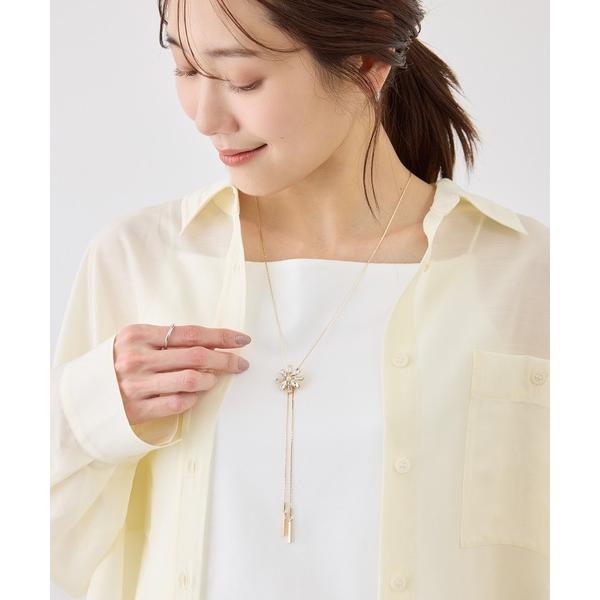 ZOZO問い合わせ番号:104996508ショップ:ROPE' PICNIC，ロぺピクニックブランド:ROPE' PICNIC，ロペピクニック商品名:ビジューフラワースライドラリエットネックレスカテゴリ:アクセサリー>ネックレスブラン...