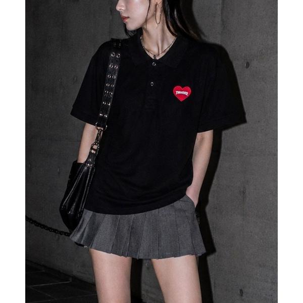 『タイムセール実施中』ZOZO問い合わせ番号:104997380ショップ:JOHN'S CLOSET，ジョンズクローゼットブランド:THRASHER，スラッシャー商品名:【at】〔THRASHER/スラッシャー〕別注 ワンポイントハート刺繍...