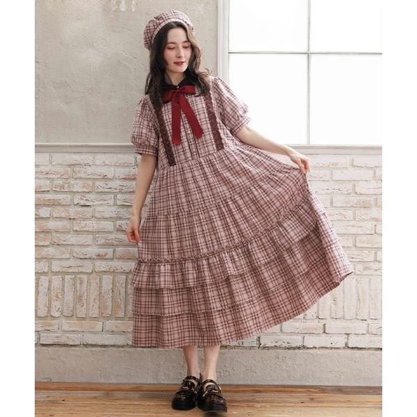 ZOZO問い合わせ番号:104998630ショップ:axes femme，アクシーズファムブランド:axes femme，アクシーズファム商品名:丸襟チェックワンピースカテゴリ:ワンピース/ドレス>ワンピースブランド品番:TS351X...