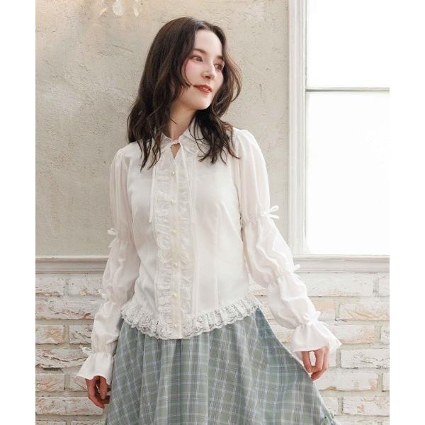 ZOZO問い合わせ番号:104998632ショップ:axes femme，アクシーズファムブランド:axes femme，アクシーズファム商品名:シャーリングスリーブブラウスカテゴリ:トップス>シャツ/ブラウスブランド品番:TY91X...