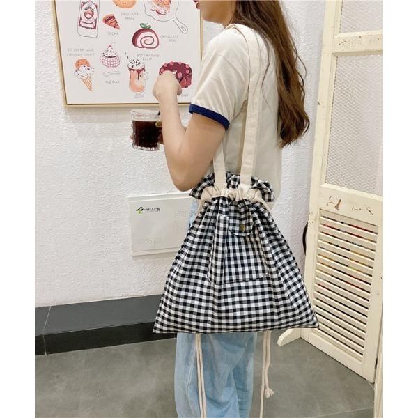 ZOZO問い合わせ番号:104998792ショップ:VIBGYOR，ヴィブジョーブランド:VIBGYOR Women，ヴィブジョー　ウィメン商品名:【urge select】  チェック柄 巾着トートバッグ【A4サイズ収納可能】カテゴリ:バ...