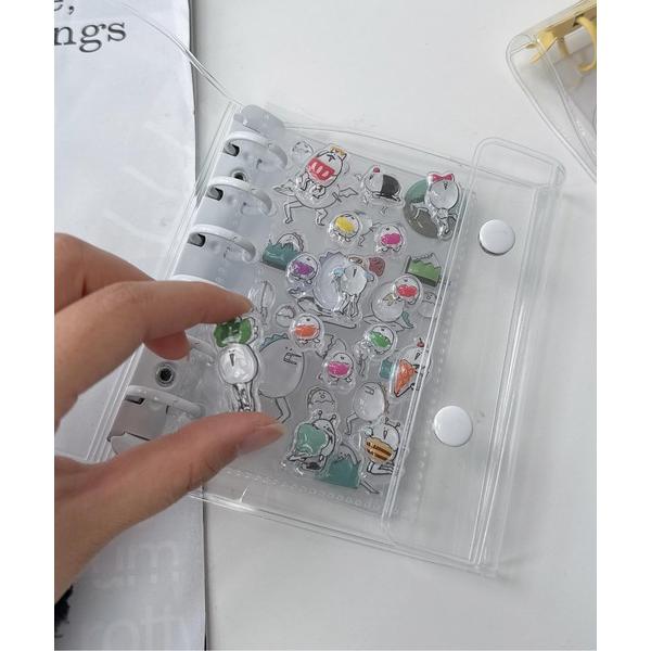 ZOZO問い合わせ番号:104998889ショップ:AS KNOW AS PLUS，アズノゥアズプラスブランド:AS KNOW AS plus，アズノゥアズプラス商品名:A7サイズ 6穴 クリアバインダー シール帳 (クリア台紙10枚付き ...