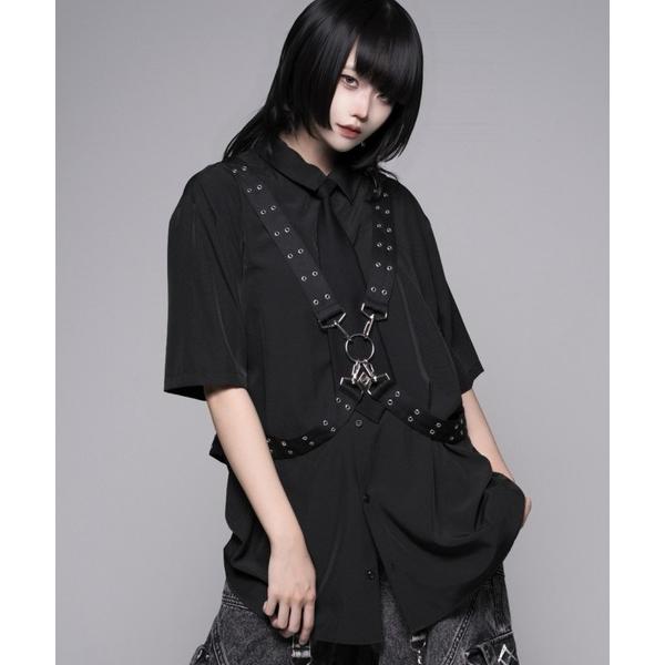 ZOZO問い合わせ番号:104999484ショップ:A'GEM/9 × .kom，エージェムナインブランド:REFLEM，レフレム商品名:『REFLEM/レフレム』ハーネス付きネクタイシャツカテゴリ:トップス>シャツ/ブラウスブランド...