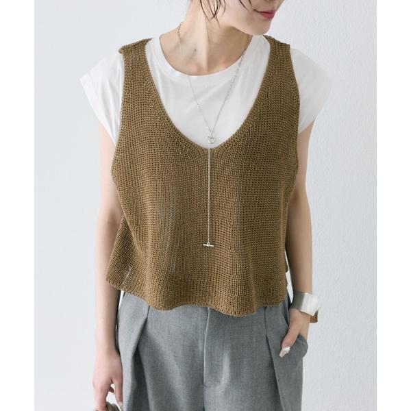 ZOZO問い合わせ番号:104999907ショップ:PUAL CE CIN，ピュアルセシンブランド:PUAL CE CIN，ピュアルセシン商品名:片畦ニットビスチェカテゴリ:トップス>ベストブランド品番:0261050260素材:ポリ...