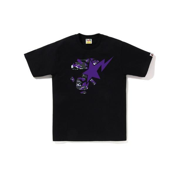 ZOZO問い合わせ番号:104999955ショップ:A BATHING APE，ア ベイシング エイプブランド:A BATHING APE，アベイシングエイプ商品名:GLITCH WOODLAND CAMO APE FACE STA TEE...