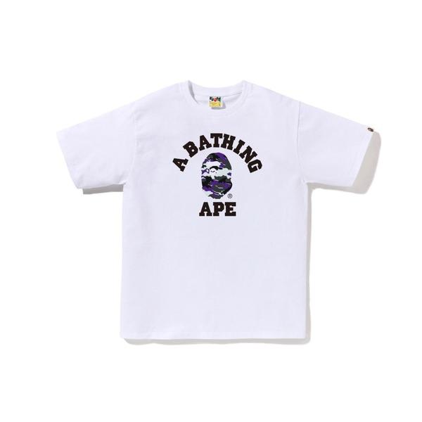 ZOZO問い合わせ番号:104999960ショップ:A BATHING APE，ア ベイシング エイプブランド:A BATHING APE，アベイシングエイプ商品名:GLITCH WOODLAND CAMO COLLEGE TEEカテゴリ:...