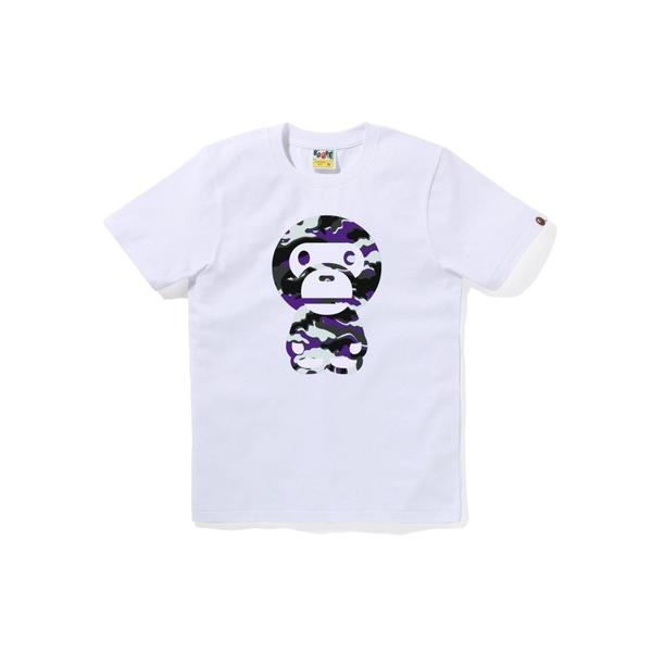 ZOZO問い合わせ番号:105000022ショップ:A BATHING APE，ア ベイシング エイプブランド:A BATHING APE，アベイシングエイプ商品名:GLITCH WOODLAND CAMO BIG BABY MILO TE...