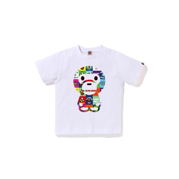 ZOZO問い合わせ番号:105000029ショップ:A BATHING APE，ア ベイシング エイプブランド:A BATHING APE，アベイシングエイプ商品名:BABY MILO PATCHWORK BIG BABY MILO TEE...