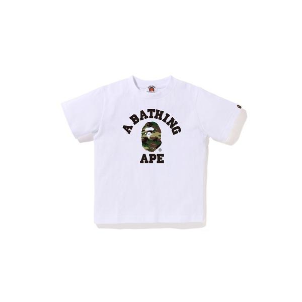 ZOZO問い合わせ番号:105000033ショップ:A BATHING APE，ア ベイシング エイプブランド:A BATHING APE，アベイシングエイプ商品名:GLITCH WOODLAND CAMO COLLEGE TEEカテゴリ:...