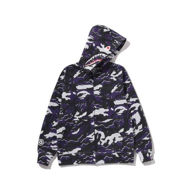 ZOZO問い合わせ番号:105000054ショップ:A BATHING APE，ア ベイシング エイプブランド:A BATHING APE，アベイシングエイプ商品名:GLITCH WOODLAND CAMO SHARK ZIP HOODIE...