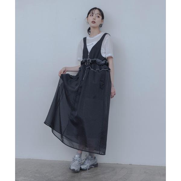 ZOZO問い合わせ番号:105000392ショップ:Eimee Law，エイミーロウブランド:Eimee Law，エイミーロウ商品名:ウエストフリルジャンパースカートカテゴリ:ワンピース/ドレス>ジャンパースカートブランド品番:846...