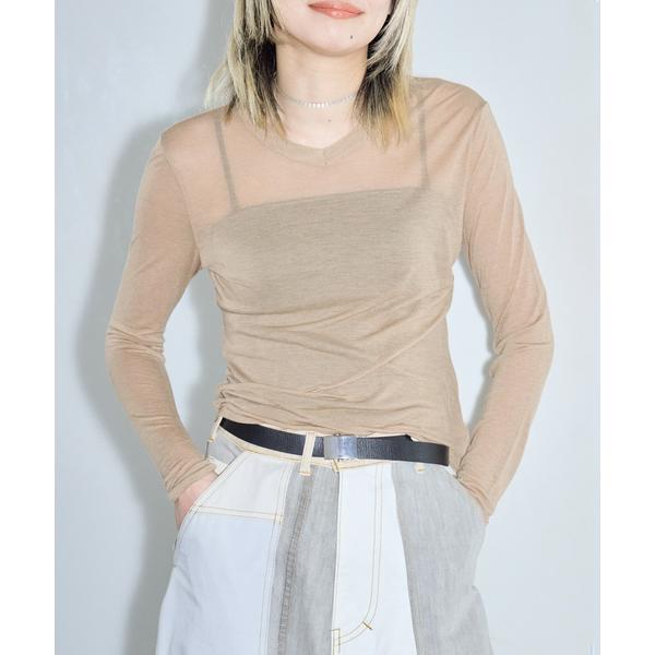 ZOZO問い合わせ番号:105000416ショップ:CITYSHOP，シティショップブランド:CITYSHOP，シティーショップ商品名:ASHER SASKIA LONGSLEEVE MICRO V L266-J134：Tシャツカテゴリ:ト...