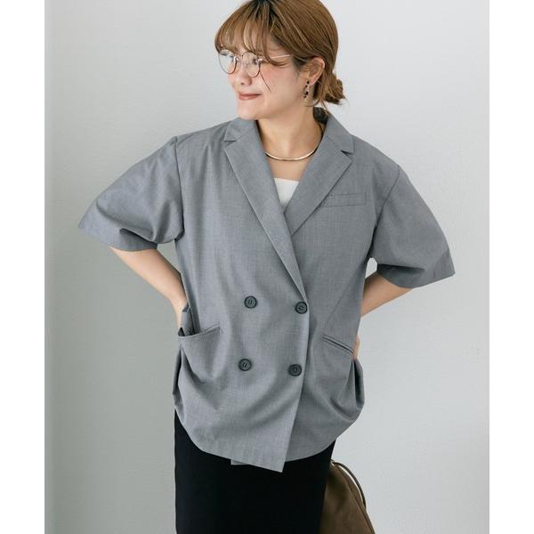 ZOZO問い合わせ番号:105000675ショップ:PUAL CE CIN，ピュアルセシンブランド:PUAL CE CIN，ピュアルセシン商品名:【＠noricorico102企画】ハーフスリーブ ダブル テーラードジャケットカテゴリ:ジャ...