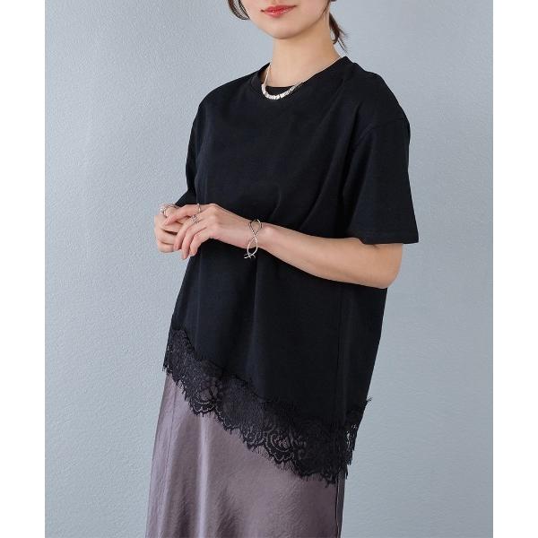 『タイムセール実施中』ZOZO問い合わせ番号:105001139ショップ:me Jane，ミージェーンブランド:murea，ミュレア，meJane，ミージェーン商品名:裾レースアシンメトリー半袖Tシャツカテゴリ:トップス>Tシャツ/カ...