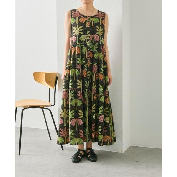 ZOZO問い合わせ番号:105001408ショップ:ear PAPILLONNER，イア パピヨネブランド:ear PAPILLONNER，イアパピヨネ商品名:sampo×ear  ヤシ柄ノースリワンピースカテゴリ:ワンピース/ドレス&gt...