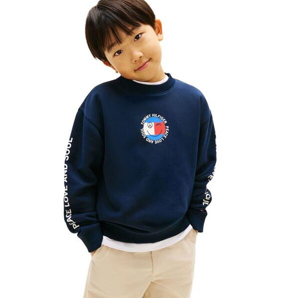 ZOZO問い合わせ番号:105034631ショップ:TOMMY HILFIGER，トミー ヒルフィガーブランド:TOMMY HILFIGER，トミーヒルフィガー商品名:BOYS ファンフラッググラフィックスウェットシャツカテゴリ:トップス&...