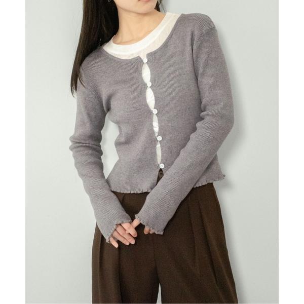 ZOZO問い合わせ番号:105036898ショップ:by muni:r，バイ ムニールブランド:on:nue，オンニュ商品名:【on:nue】[着用動画あり！] カットアウトフリルカーディガン /2026 SS COLLECTIONカテゴリ...