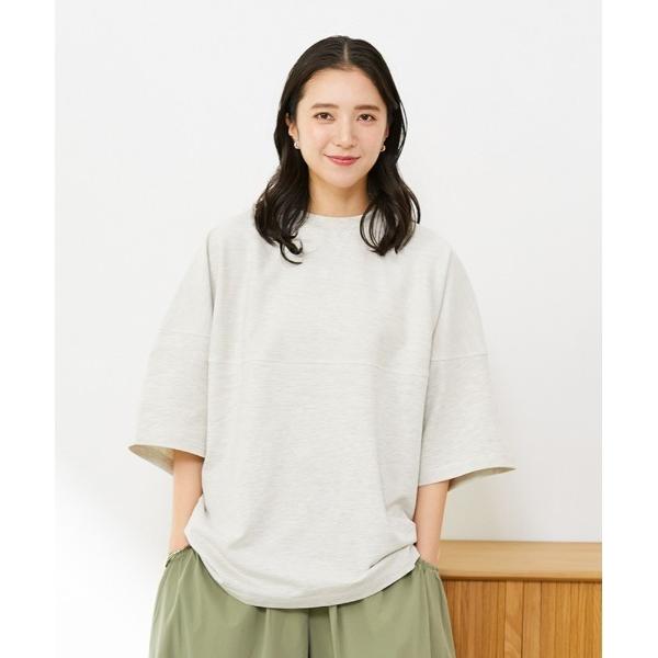 ZOZO問い合わせ番号:105037110ショップ:Right-on，ライトオンブランド:Right-on，ライトオン商品名:【HONEYSUCKLE ROSE】サマスウェ 切替デザイン Ｔシャツ (ヴィンテージライク / 軽やか / ビッ...