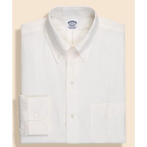 ZOZO問い合わせ番号:105037185ショップ:BROOKS BROTHERS，ブルックス ブラザーズブランド:BROOKS BROTHERS，ブルックスブラザーズ商品名:Makers　シルク／リネン　オックスフォード　６釦ドレスシャツ...
