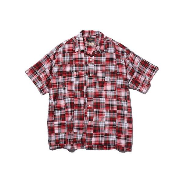 ZOZO問い合わせ番号:105037529ショップ:BEAMS MEN，ビームス メンブランド:BEAMS PLUS，ビームスプラス商品名:Open Collar Patchwork Madrasカテゴリ:トップス>シャツ/ブラウスブ...
