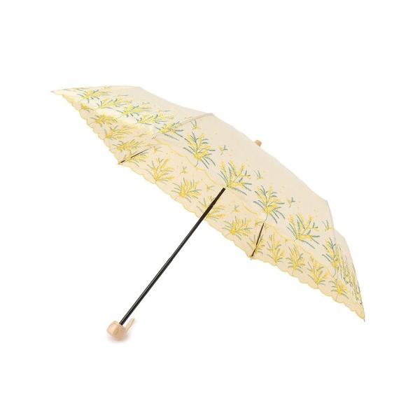 『タイムセール実施中』ZOZO問い合わせ番号:105039618ショップ:SHOO・LA・RUE，シューラルーブランド:SHOO・LA・RUE，シューラルー商品名:【晴雨兼用】ミモザ刺繍折りたたみ傘【because】カテゴリ:ファッション雑...