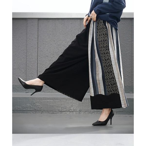ZOZO問い合わせ番号:105039745ショップ:FRENCH PAVE，フレンチパヴェブランド:OTONA，オトナ商品名:モード感じる、ストライプワイドパンツカテゴリ:パンツ>その他パンツブランド品番:t24513ps素材:(無地...