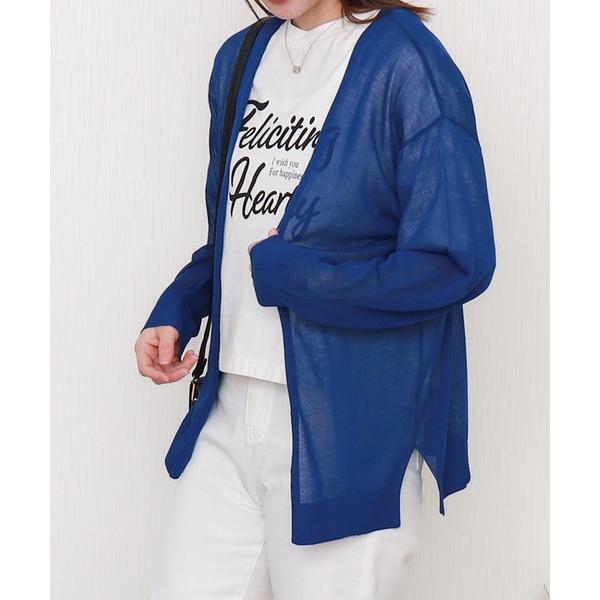 『タイムセール実施中』ZOZO問い合わせ番号:105040219ショップ:libelle more，リベル モアブランド:libelle more，リベル モア商品名:【接触冷感】シアーニットカーディガンカテゴリ:トップス>カーディガ...
