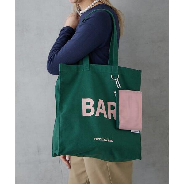 『タイムセール実施中』ZOZO問い合わせ番号:105040391ショップ:BIRTHDAY BAR，バースデイバーブランド:BIRTHDAY BAR，バースデイバー商品名:メッシュポーチ付きキャンバスロゴスクエアトートバッグカテゴリ:バッグ...