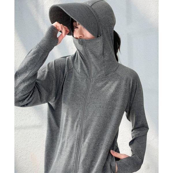 ZOZO問い合わせ番号:105041199ショップ:kobelettuce，コウベレタスブランド:KOBE LETTUCE，コウベレタス商品名:[ UVカット＆接触冷感 ] M L XL 選べる2タイプ 取り外しサンバイザー付きパーカーカテ...