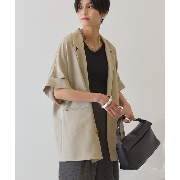 ZOZO問い合わせ番号:105041630ショップ:AMERICAN HOLIC，アメリカンホリックブランド:AMERICAN HOLIC，アメリカンホリック商品名:【接触冷感・イージーケア】リネンライク半袖ジャケットカテゴリ:ジャケット/...