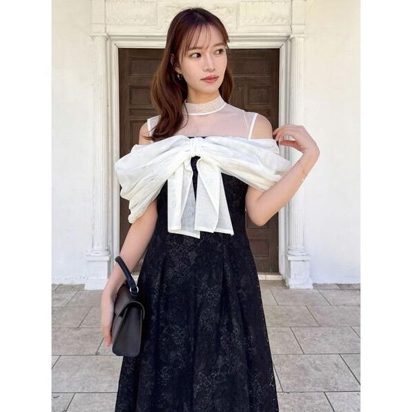 ZOZO問い合わせ番号:105041738ショップ:dazzlin，ダズリンブランド:dazzlin，ダズリン商品名:ビッグリボンフレアドレスカテゴリ:ワンピース/ドレス>ドレスブランド品番:022630303301素材:〈レース〉表...