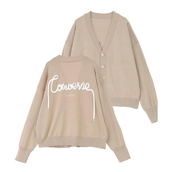 ZOZO問い合わせ番号:105042327ショップ:CONVERSE TOKYO，コンバーストウキョウブランド:CONVERSE TOKYO，コンバーストウキョウ商品名:BACK SPINDLE LOGO CARDIGANカテゴリ:トップス...