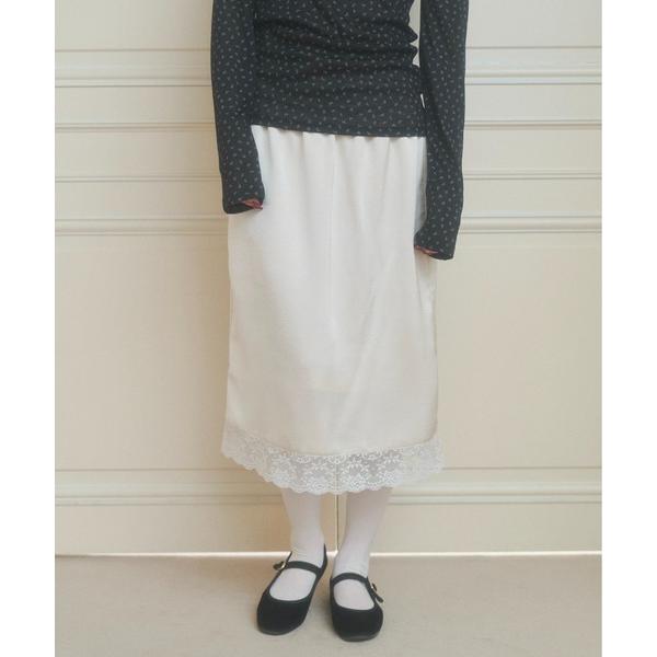 ZOZO問い合わせ番号:105042815ショップ:IF Div.，アイエフディビジョンブランド:chernyy，チェルニー商品名:satin lace midi skirt / サテンレースミディスカートカテゴリ:スカート>スカート...