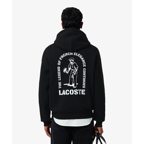 『タイムセール実施中』ZOZO問い合わせ番号:105078317ショップ:LACOSTE，ラコステブランド:LACOSTE，ラコステ商品名:ルネ・ラコステ バックプリント オーバーサイズ裏パイルスウェットフーディカテゴリ:トップス>パ...