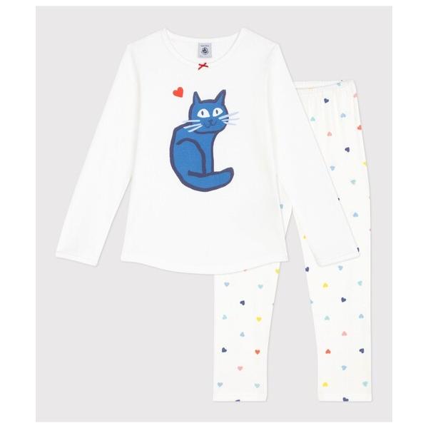 ZOZO問い合わせ番号:105078400ショップ:PETIT BATEAU，プチバトーブランド:PETIT BATEAU，プチバトー商品名:キャットプリント長袖パジャマカテゴリ:ルームウェア>ルームウェア/パジャマブランド品番:A0...