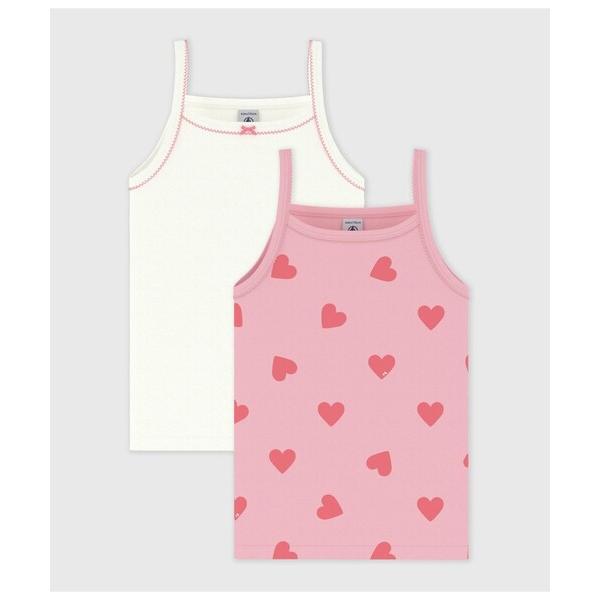 ※このアイテムは返品・交換対象外商品です。ZOZO問い合わせ番号:105078414ショップ:PETIT BATEAU，プチバトーブランド:PETIT BATEAU，プチバトー商品名:ハートプリントキャミソール２枚組カテゴリ:アンダーウェア...