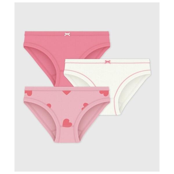 ※このアイテムは返品・交換対象外商品です。ZOZO問い合わせ番号:105078419ショップ:PETIT BATEAU，プチバトーブランド:PETIT BATEAU，プチバトー商品名:ハートプリントショーツ３枚組カテゴリ:アンダーウェア&g...
