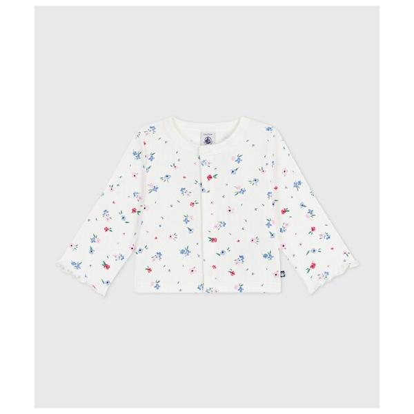 ZOZO問い合わせ番号:105078442ショップ:PETIT BATEAU，プチバトーブランド:PETIT BATEAU，プチバトー商品名:フラワーリブ編みカーディガンカテゴリ:トップス>カーディガン/ボレロブランド品番:A0FKE...