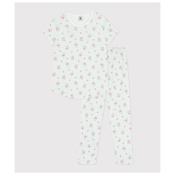 『セール実施中』ZOZO問い合わせ番号:105078469ショップ:PETIT BATEAU，プチバトーブランド:PETIT BATEAU，プチバトー商品名:フラワープリント 半袖長ズボンパジャマカテゴリ:ルームウェア>ルームウェア/...