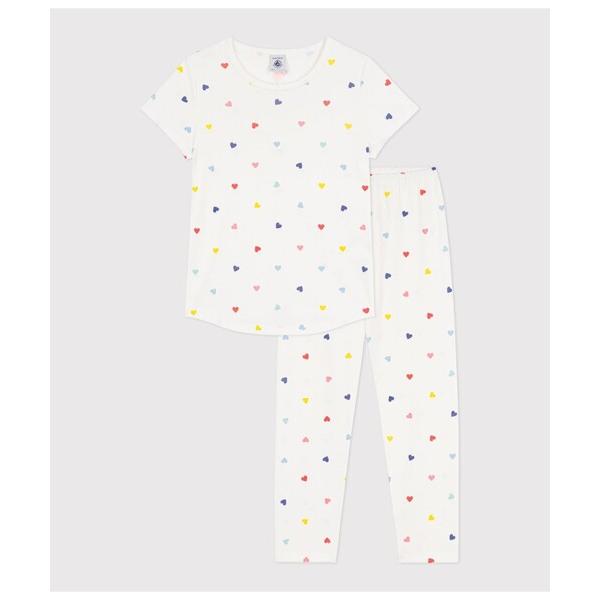 ZOZO問い合わせ番号:105078470ショップ:PETIT BATEAU，プチバトーブランド:PETIT BATEAU，プチバトー商品名:ハートプリント 半袖長ズボンパジャマカテゴリ:ルームウェア>ルームウェア/パジャマブランド品...