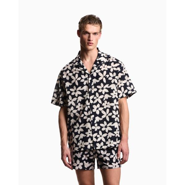 ZOZO問い合わせ番号:105078507ショップ:EMPORIO ARMANI，エンポリオ アルマーニブランド:EMPORIO ARMANI，エンポリオアルマーニ商品名:【エンポリオ アルマーニ】ビーチウェア シャツ フラワーイーグル パ...