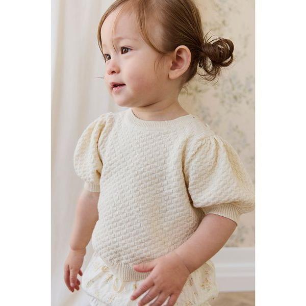 ZOZO問い合わせ番号:105079015ショップ:JAMIE KAY，ジェイミーケイブランド:JAMIE KAY，ジェイミーケイ商品名:パフスリーブニットCornsilkカテゴリ:トップス>ニット/セーターブランド品番:JKNT26...