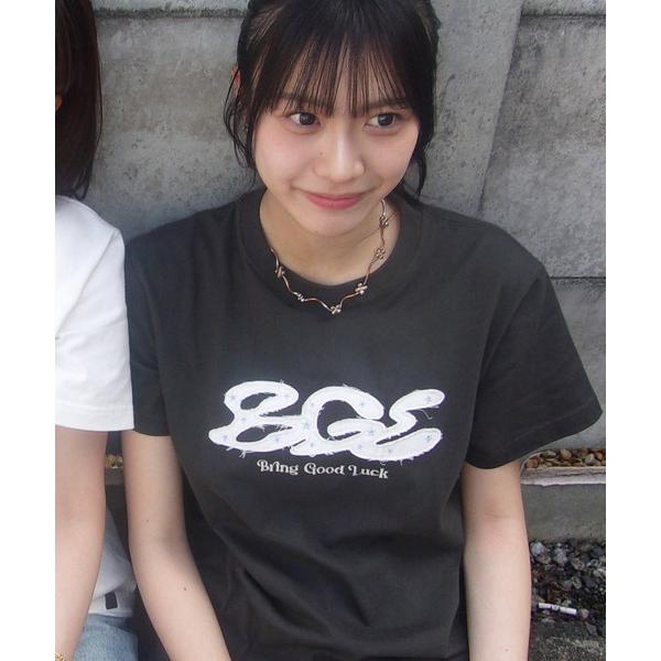 ZOZO問い合わせ番号:105079154ショップ:ROUND ABOUT，ラウンドアバウトブランド:BGL，ビージーエル商品名:RAW EDGE LOGO TEEカテゴリ:トップス>Tシャツ/カットソーブランド品番:26BGL-SS...