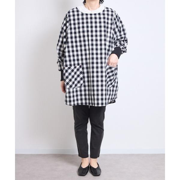 ZOZO問い合わせ番号:105079157ショップ:COMMON WARE，コモンウェアブランド:COMMON WARE，コモンウェアー商品名:URT:リブ袖コットン100 生地洗い ワンマイルプルオーバー  エプロン割烹着 かっぽう着カテ...