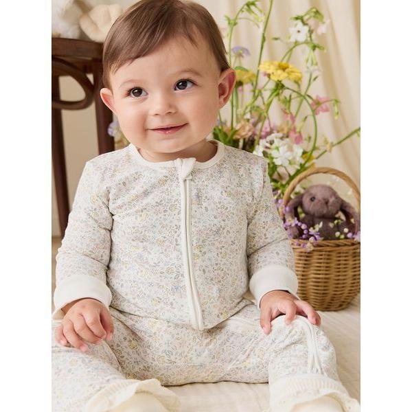 ※このアイテムは返品・交換対象外商品です。ZOZO問い合わせ番号:105079263ショップ:JAMIE KAY，ジェイミーケイブランド:JAMIE KAY，ジェイミーケイ商品名:長袖前あきロンパース Cottage Garden／オーガニ...